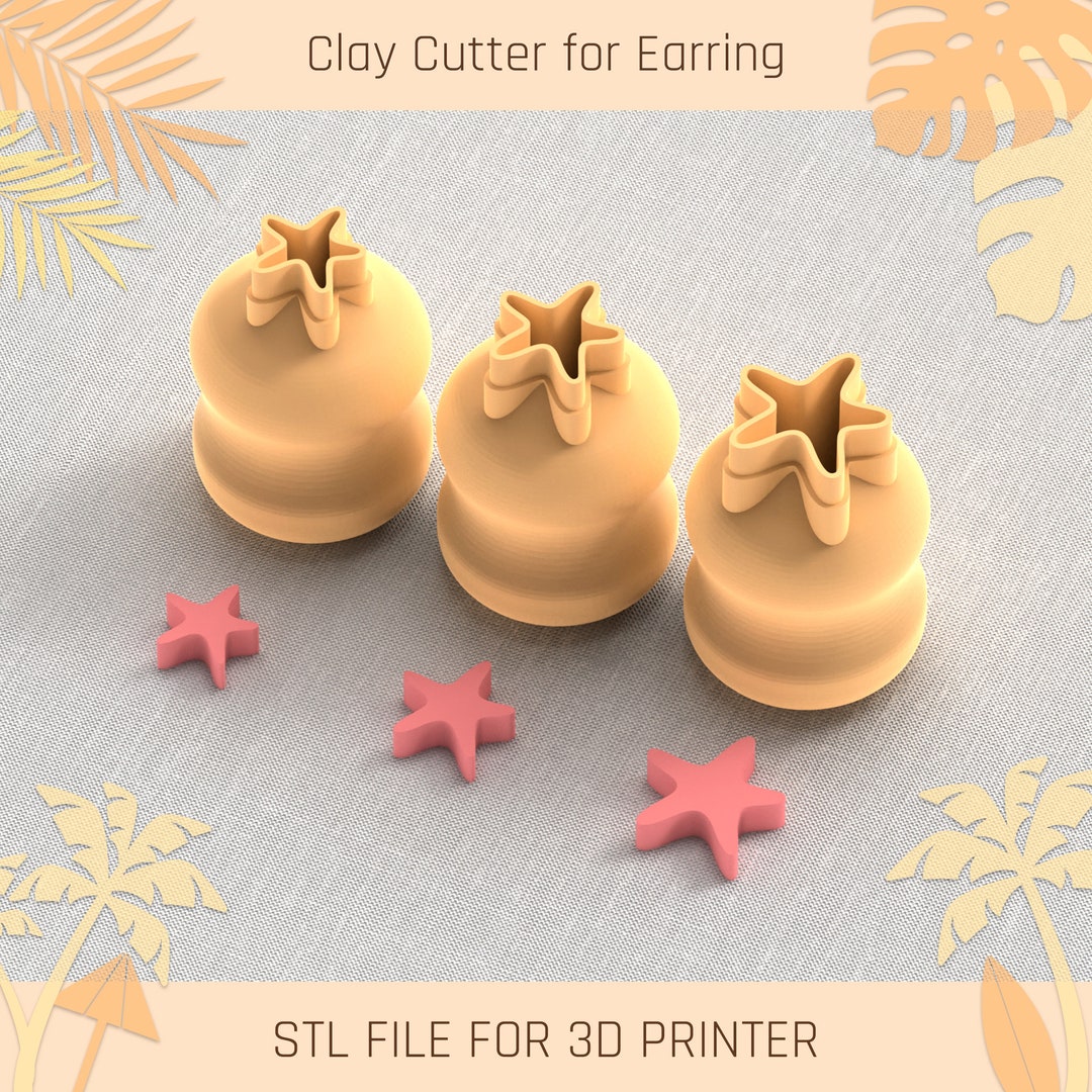 Starfish Mini Clay Cutter: 3 Sizes, Earring Making (digital File) - Etsy