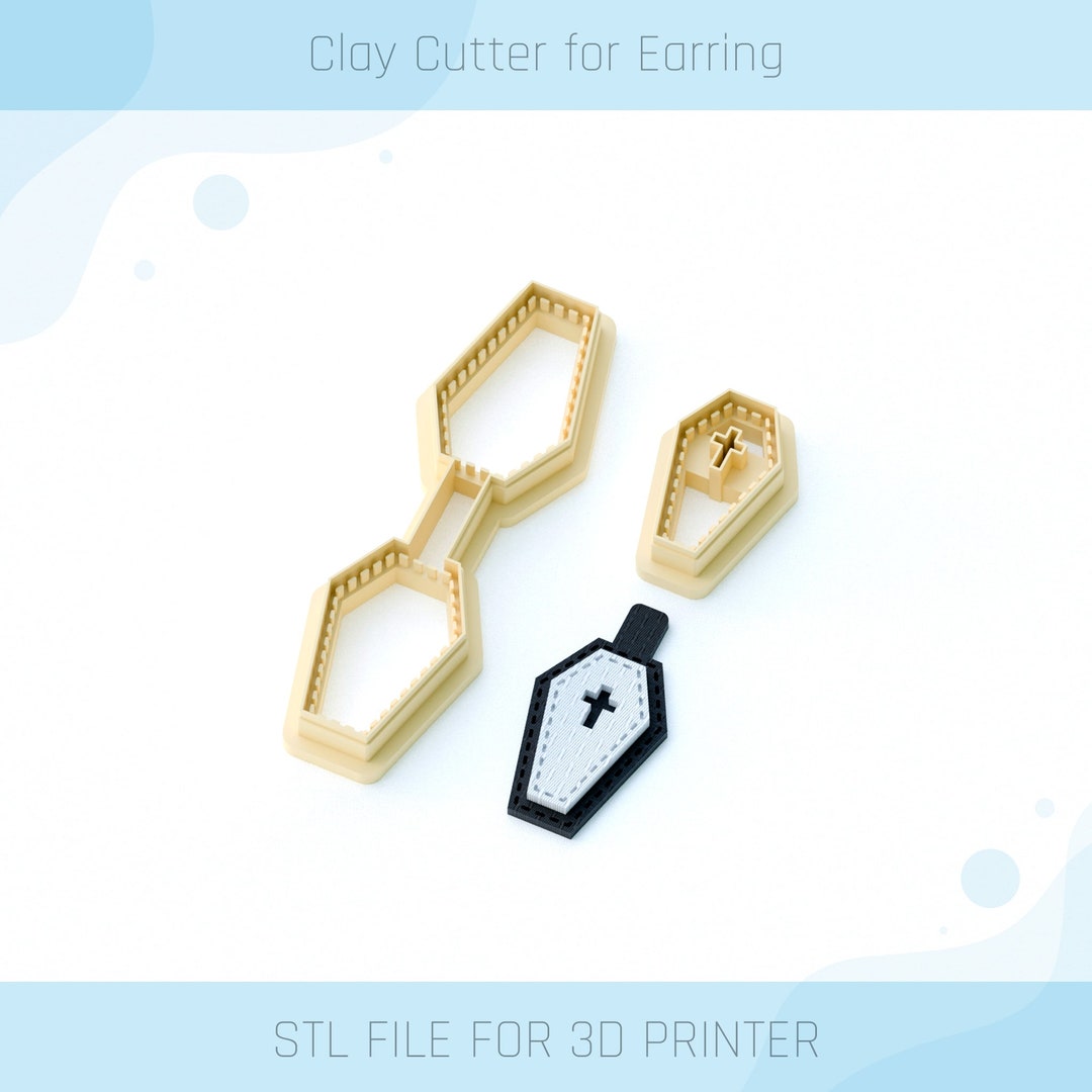 Coffin Leather Keychain Clay Cutter, Stitch Keychain Cutters, 3 Sizes ...