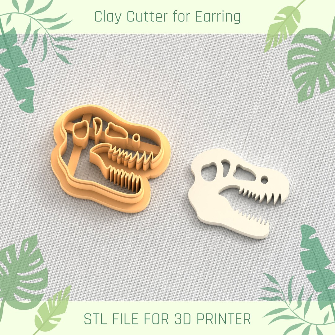Scull Tyrannosaurus Rex Dinosaur Clay Cutter, Dino Clay Cutter, 5 Sizes ...