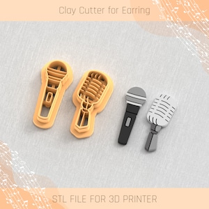 Microphone Pack Clay Cutters, Music Instrument Clay Cutters , 5 Sizes ...