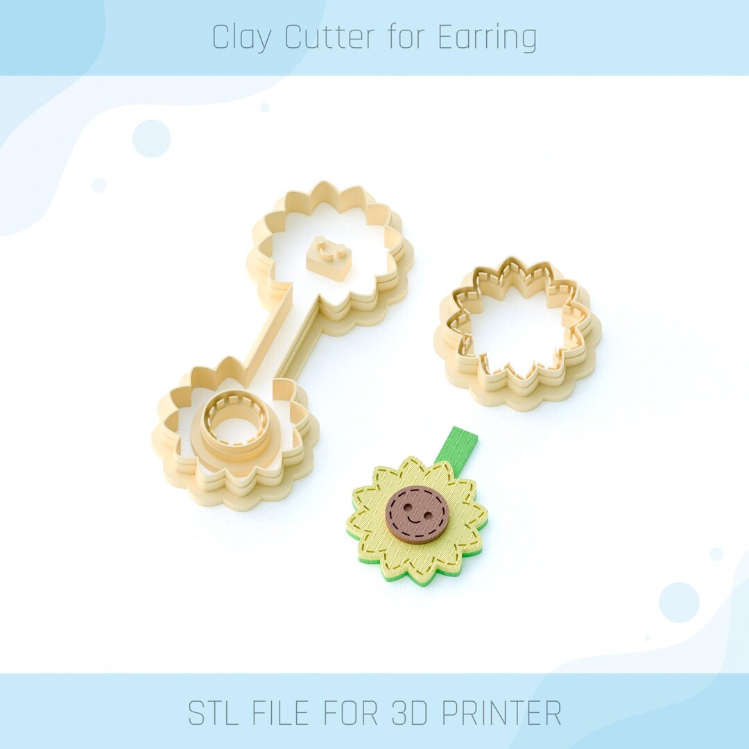 Sunflower Keychain Cutter, Stitch Keychain Cutters, 3 Sizes, STL ...