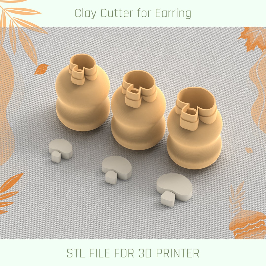 Mushroom Polymer Clay Cutter, Tiny Cutters, Micro Clay Cutters, 3 Sizes ...