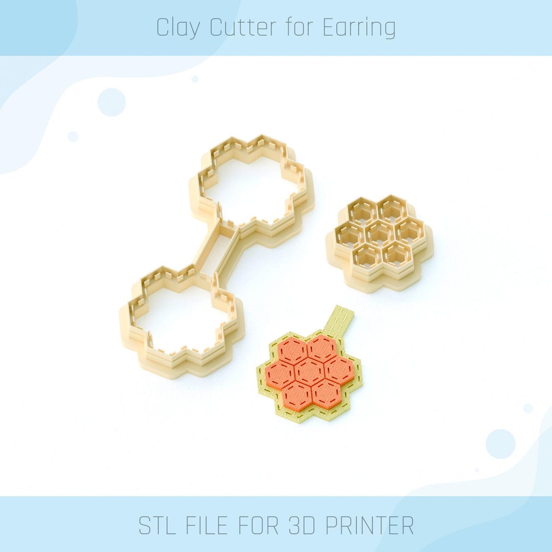 Honeycomb Keychain Cutter, Stitch Keychain Cutters, 3 Sizes, STL ...