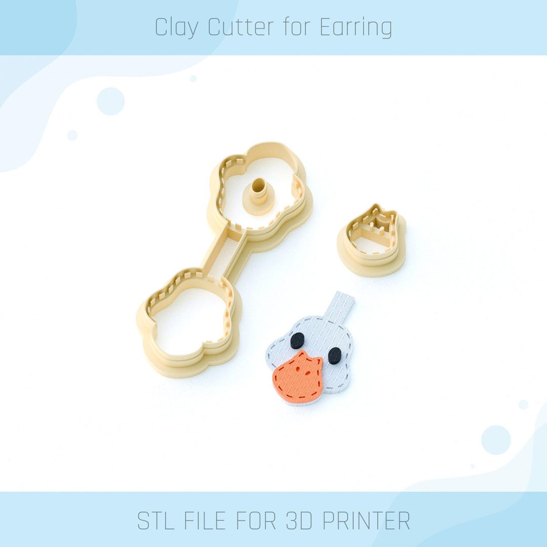 Duck Keychain Cutter B, Stitch Keychain Cutters, 3 Sizes, STL Earring ...