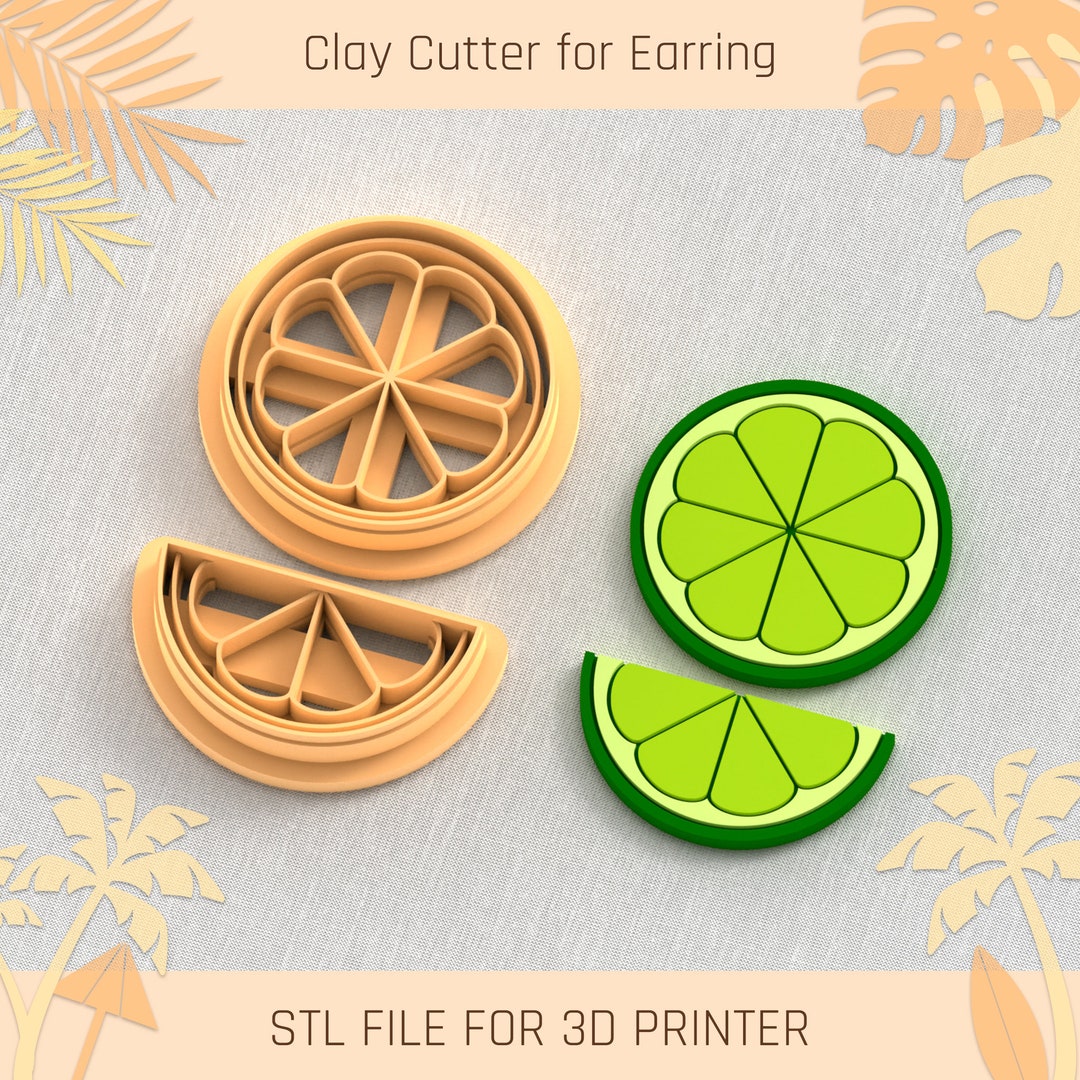 Lime and Half Lime Clay Cutter, Summer Clay Cutters, 5 Sizes, STL ...