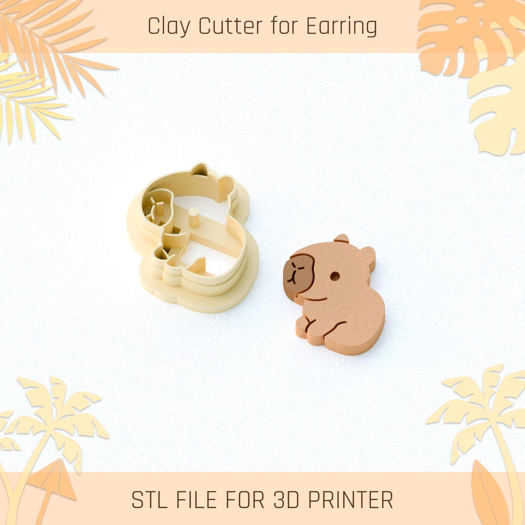Capybara Clay Cutter: 5 Sizes, STL Earring File (digital Download) - Etsy