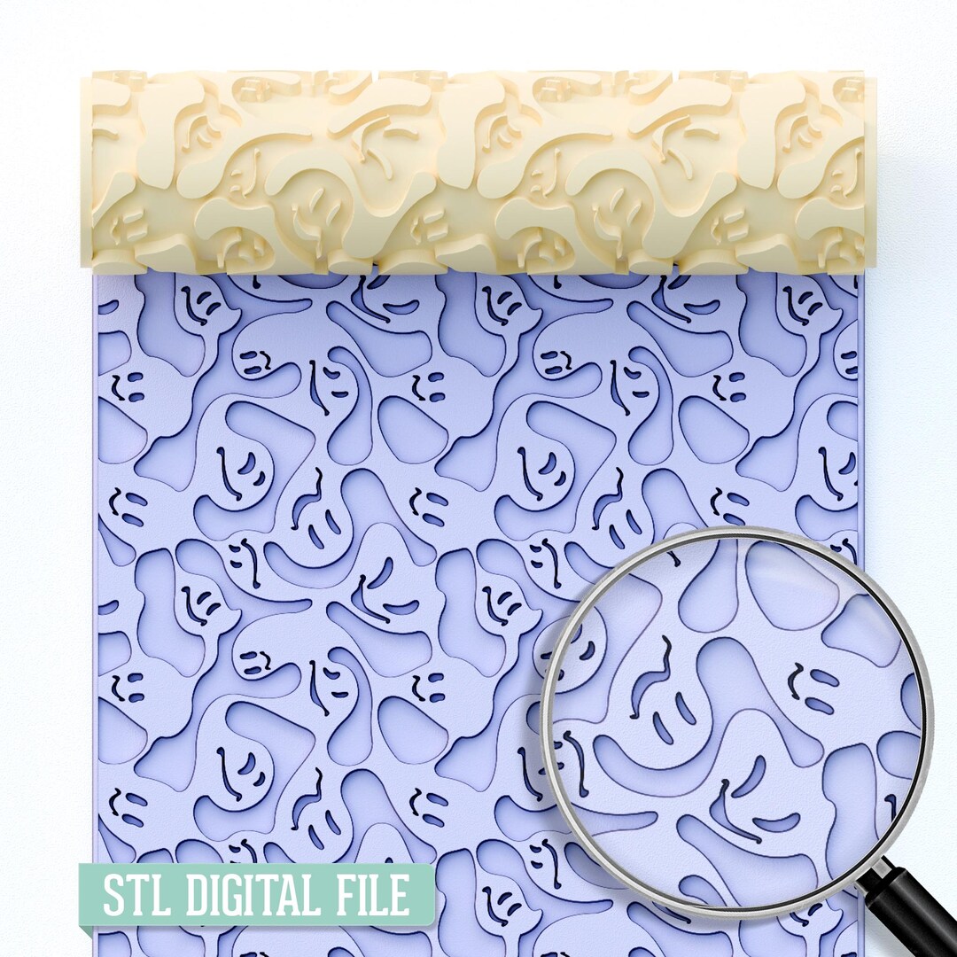 Distorted Faces Texture Roller for Pottery, Clay, and Sculpting ...