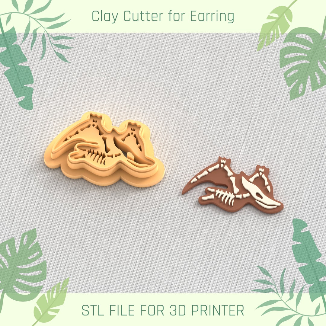 Pterodactylus Skeleton Dinosaur Clay Cutter, Dino Clay Cutter, 5 Sizes ...
