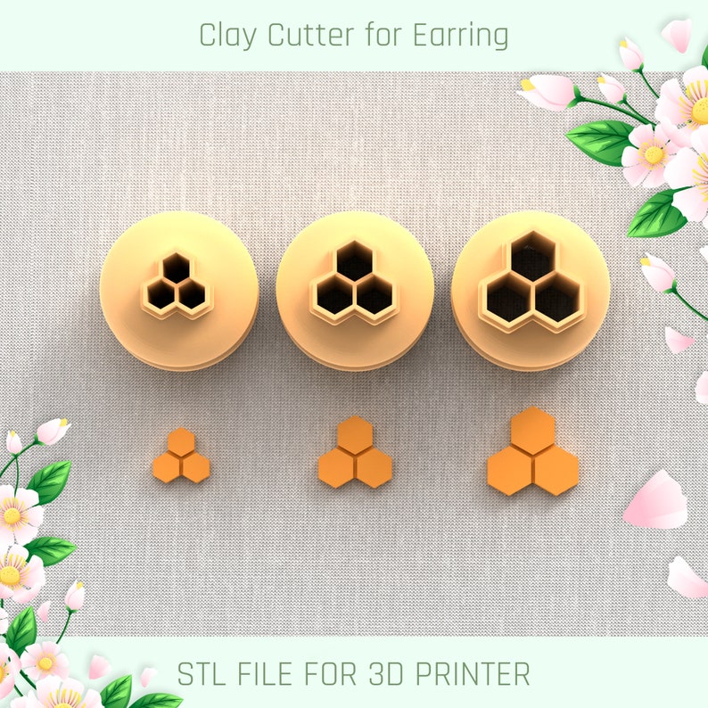 Honeycombs Mini Clay Cutter 3 Sizes Polymer Clay Cutters - Etsy