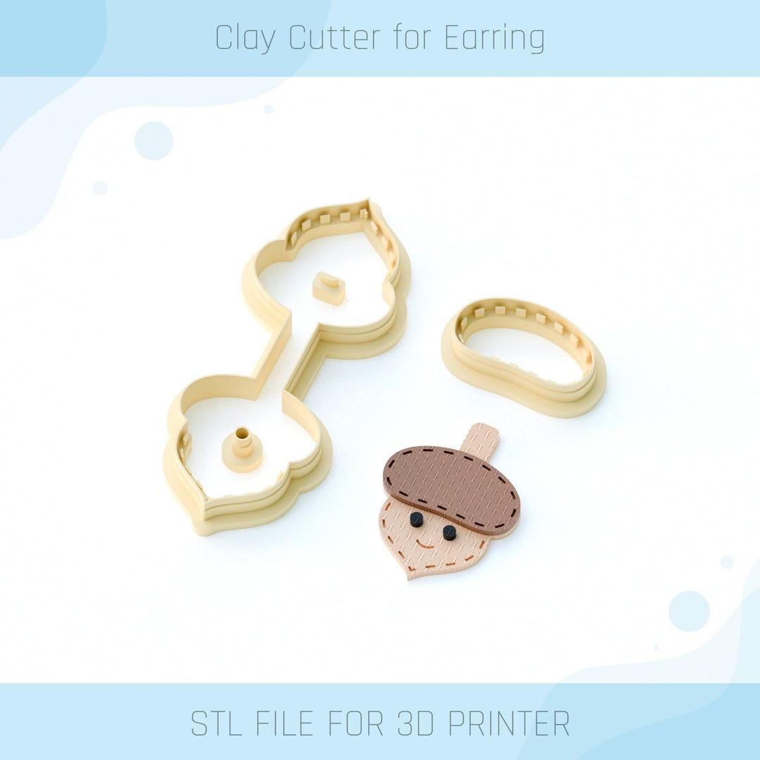 Acorn Leather Keychain Cutter, Stitch Keychain Cutters, 3 Sizes, STL ...