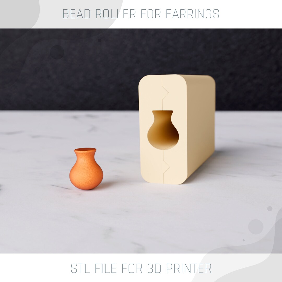Vase Shape Bead Roller: 3D Printer STL File, 4 Sizes (digital Download ...