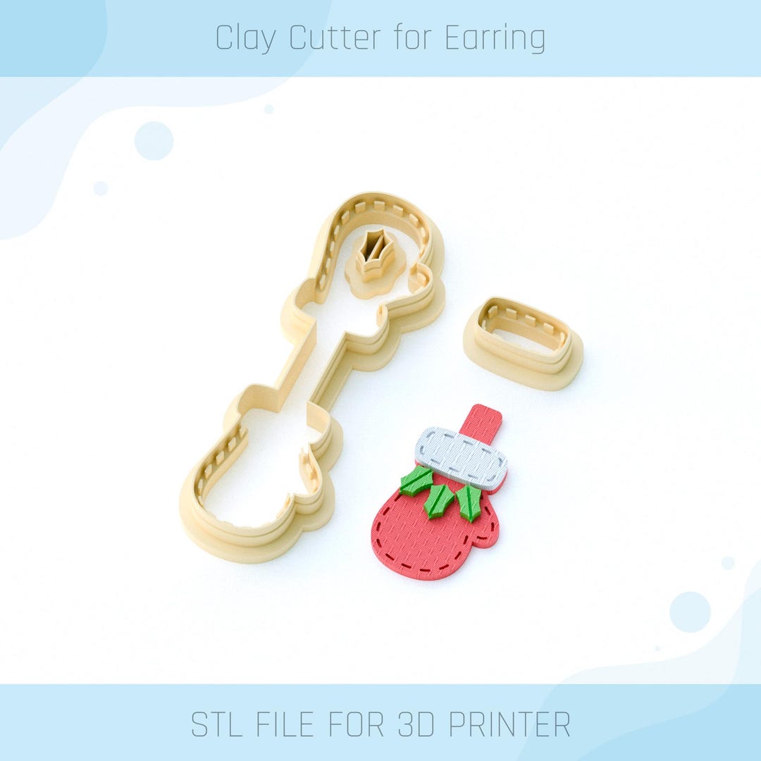 Mitten Keychain Cutter, Stitch Keychain Cutters, 3 Sizes, STL Earring ...