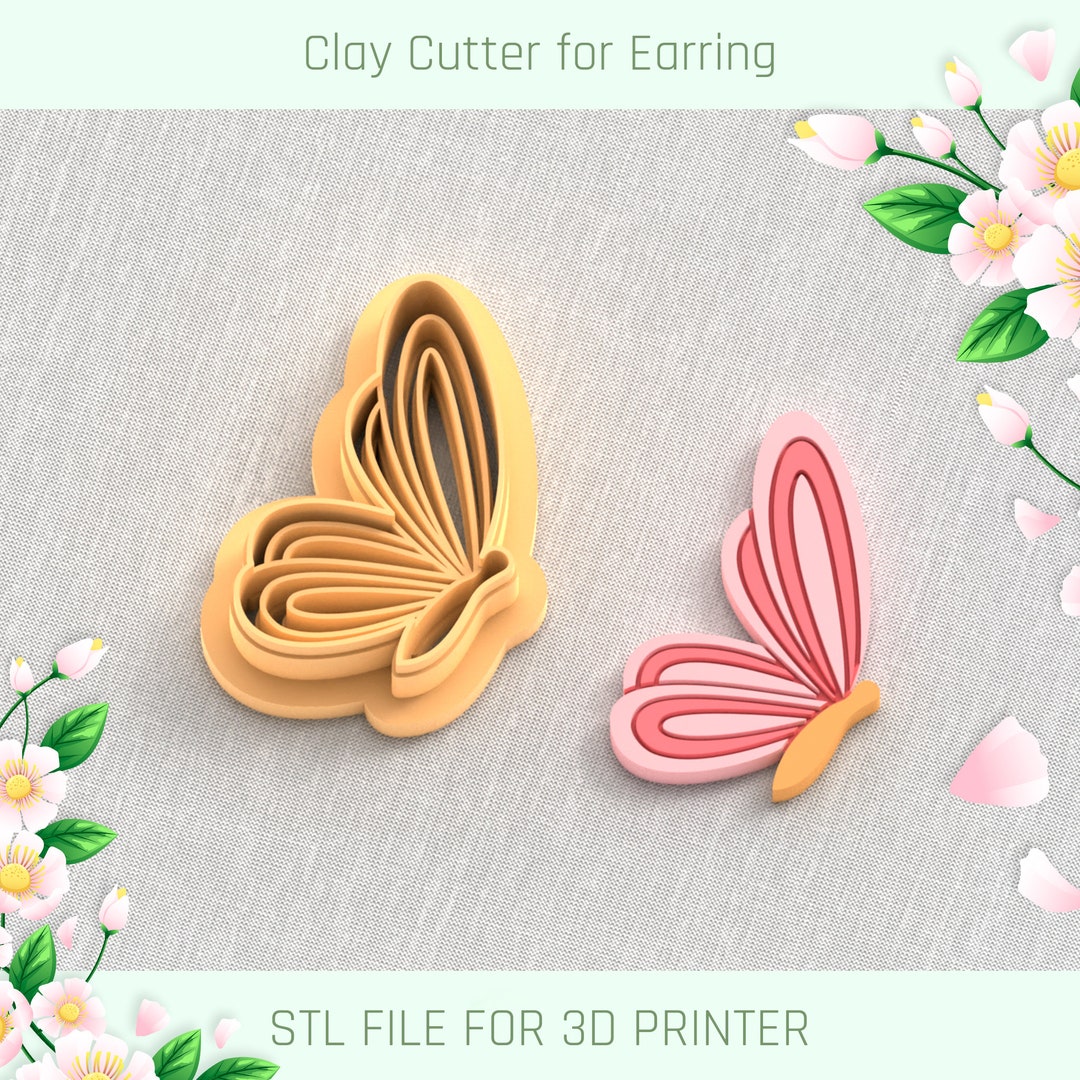 Spring Butterfly Wings Clay Cutter Floral Earring Spring - Etsy