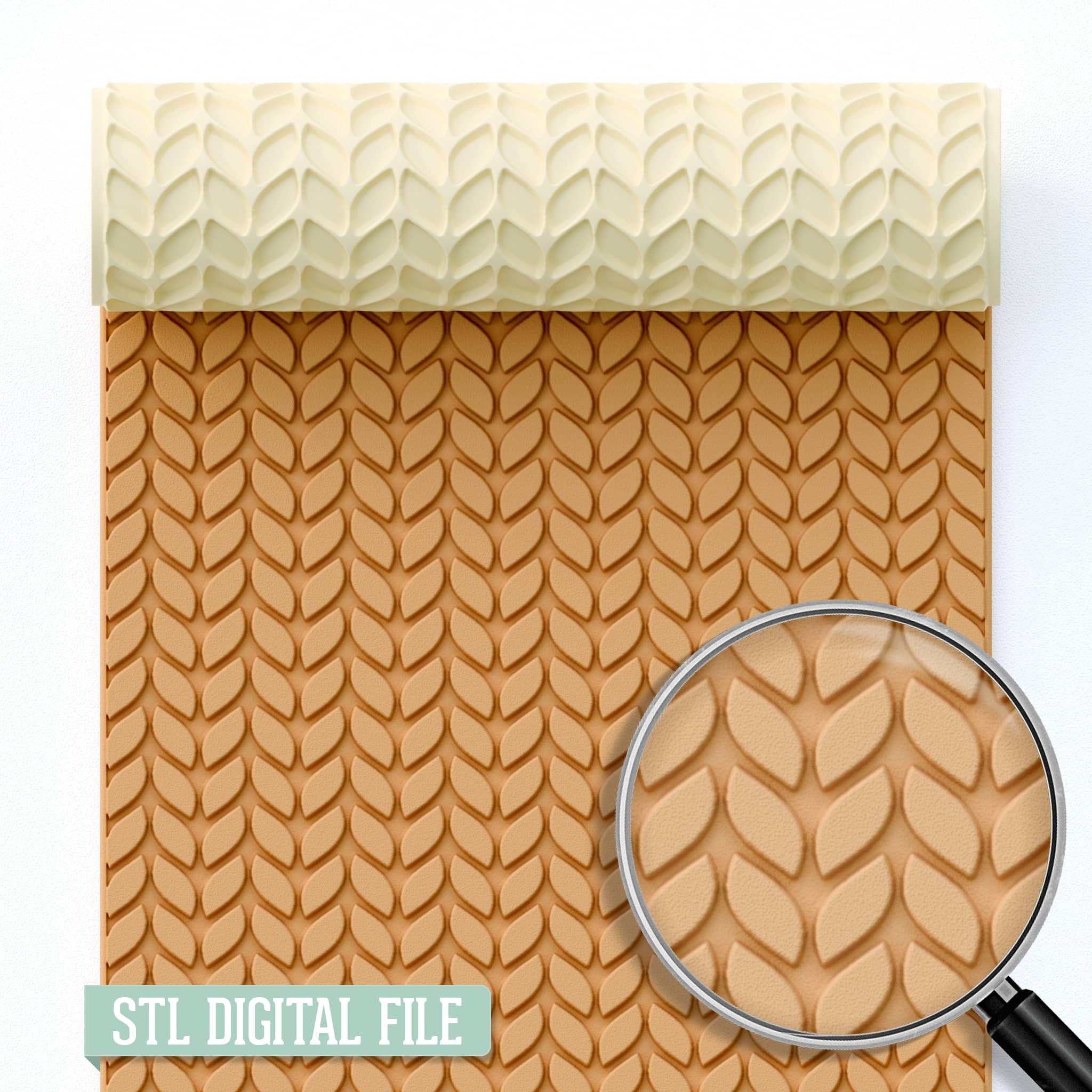 Knit Texture B Texture Roller, Pottery Roller, Texture Rolling Pin ...
