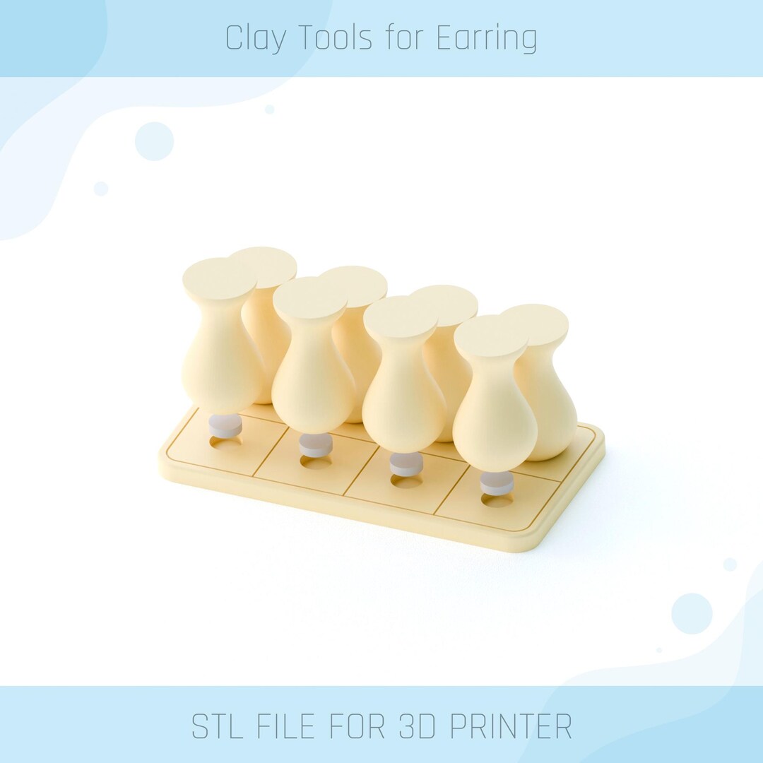 Modeling Stand for Earrings Tool, Polymer Clay Tool, 3D Printer File ...