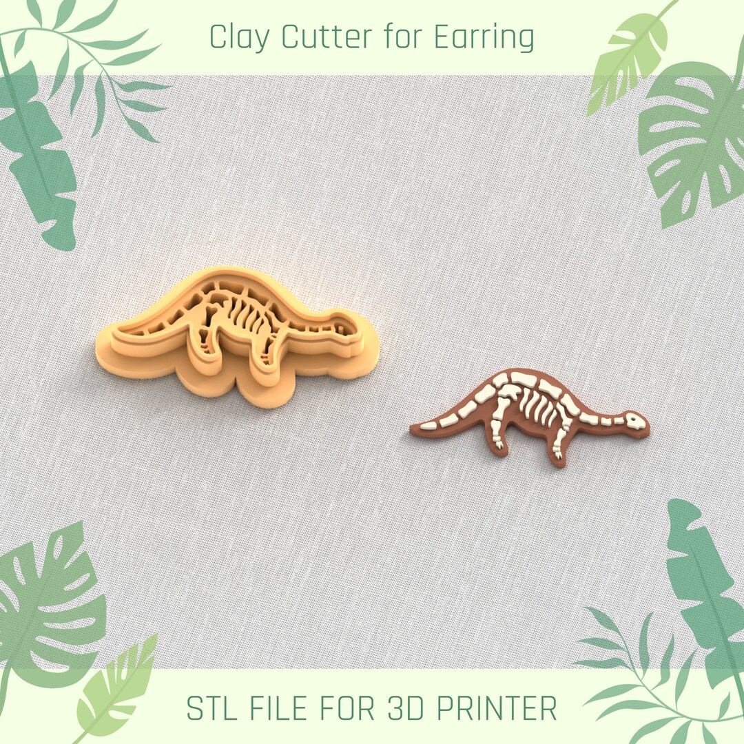 Diplodocus Skeleton Dinosaur Clay Cutter, Dino Clay Cutter, 4 Sizes ...