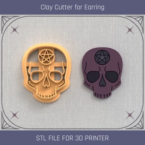 Occult Skull With Pentacles Clay Cutter Mystical Clay Cutter - Etsy
