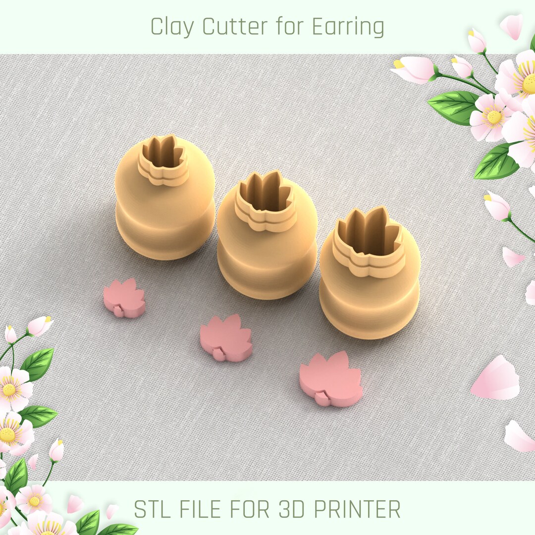 Lotus Flower Mini Clay Cutter 3 Sizes | Polymer Clay Cutters | Micro ...