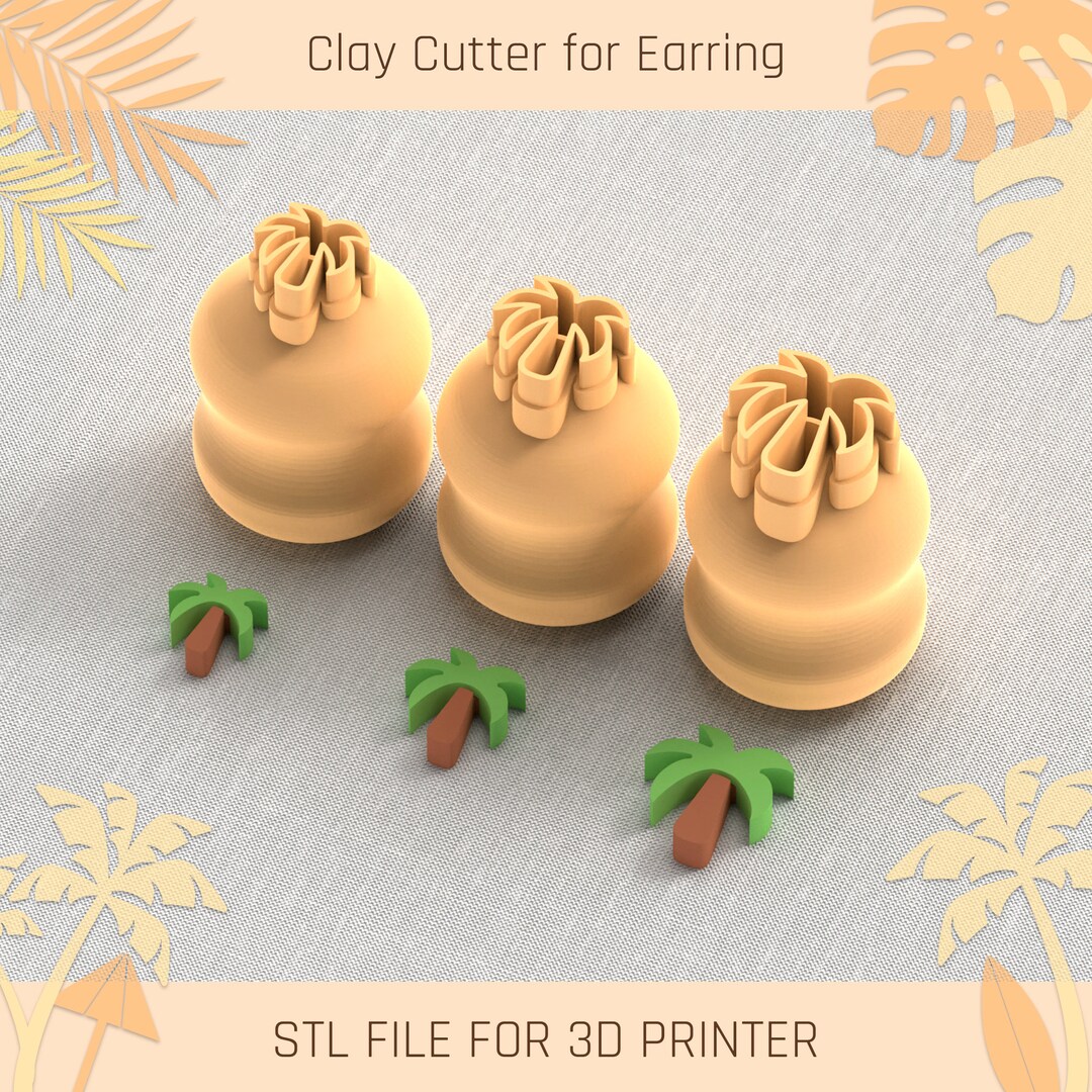 Palm Mini Clay Cutter 3 Sizes | Summer Mini Clay Cutters | Micro ...