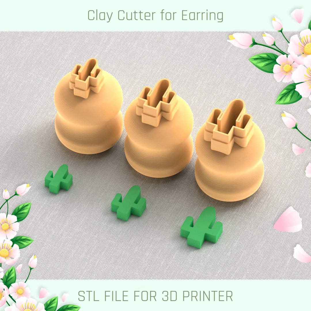 Cactus Mini Clay Cutter 3 Sizes | Polymer Clay Cutters | Micro Cutters ...
