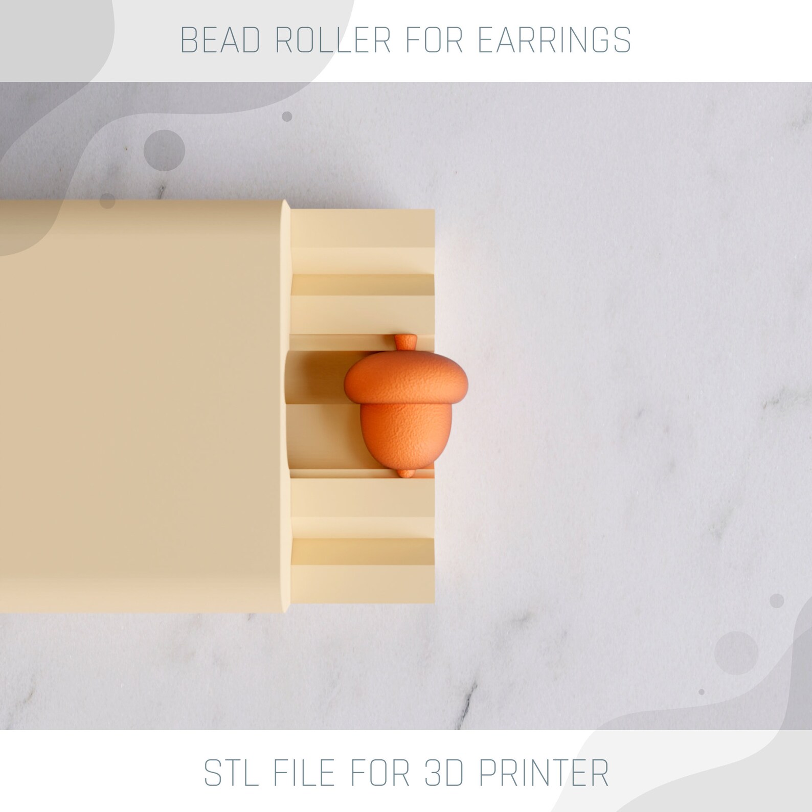 Acorn Bead Roller, Custom Bead Roller, Bead Making Tool, 4 Sizes, 3D ...