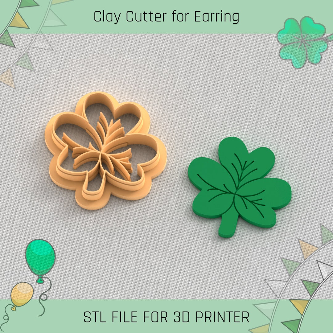 Three Leaf Clover B Clay Cutter, Saint Patrick's Day Clay Cutter, 5 ...