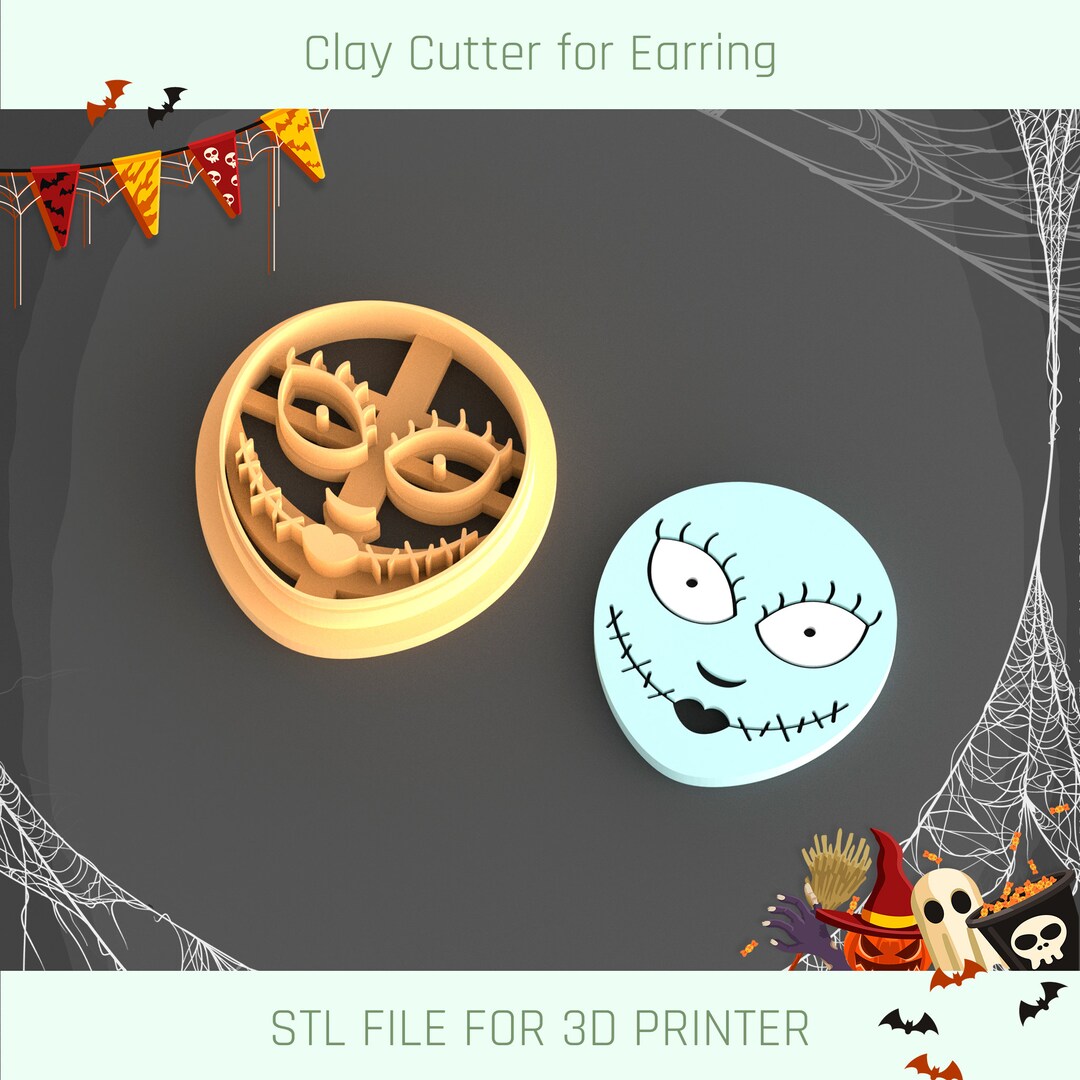 Sally Face Clay Cutter, Halloween Clay Cutter, 5 Sizes, STL Earring ...