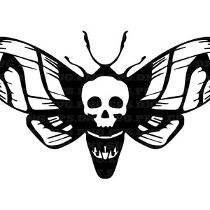 Death Head Hawk Moth SVG DXF eps png clipart vector cut cutting file ...