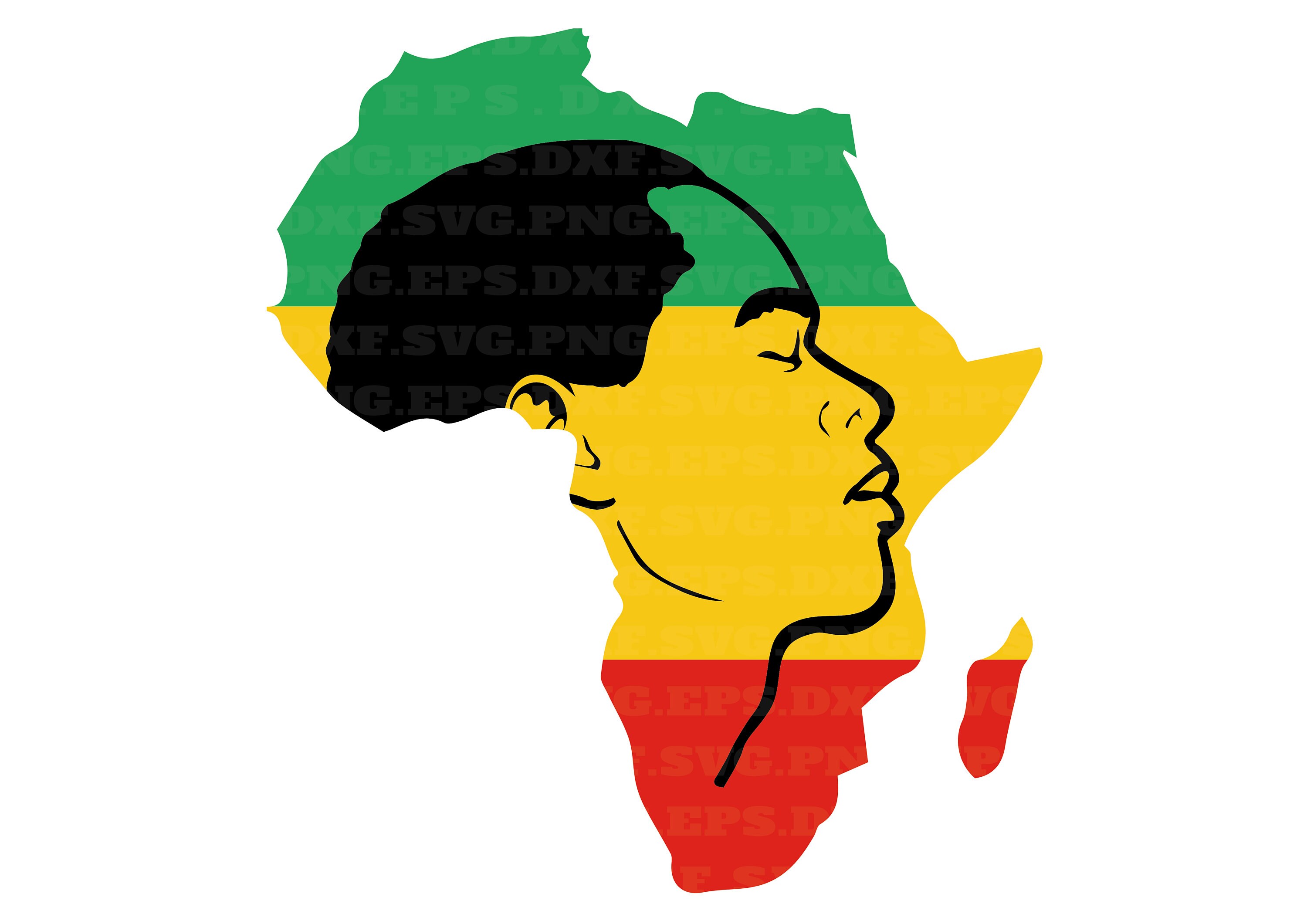 Africa Map Svg Africa Svg Afro Svg Black Queen Svg Png and | Etsy