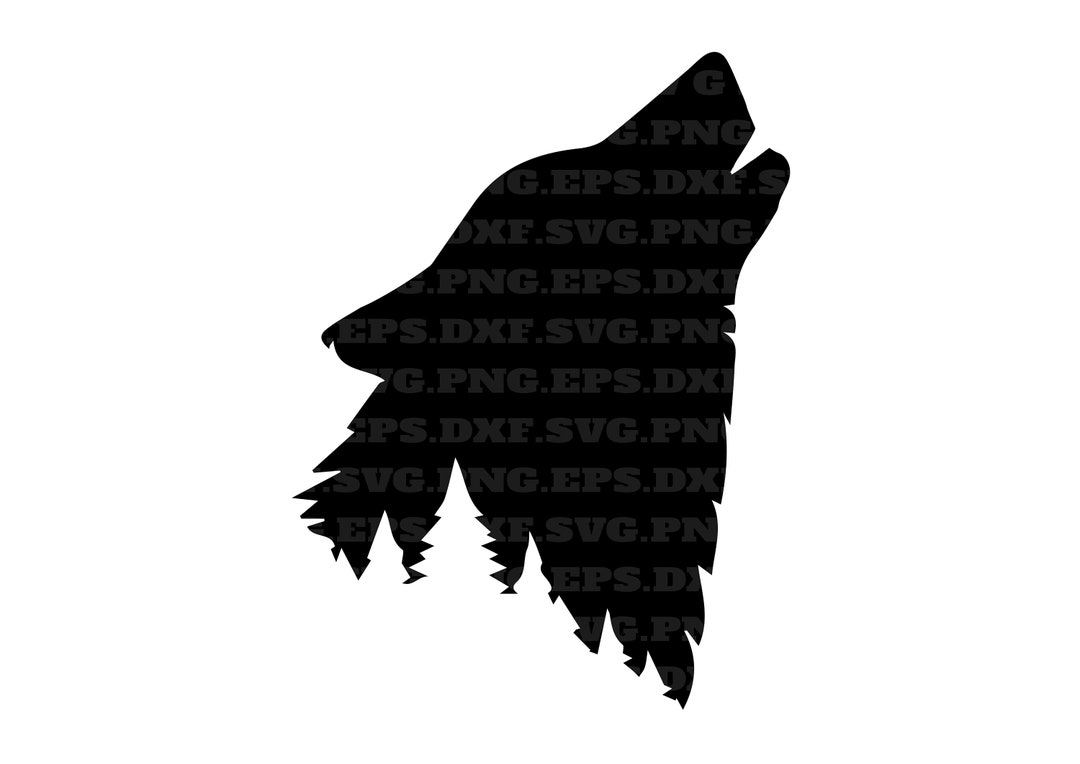 Loup svg, svg de chasse, png et svg, fichiers png, téléchargement ...