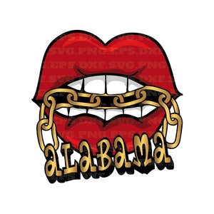 Bite Lips, Gold Chain, Alabama, Lips Svg, Clip Art, Sexual, Lips ...