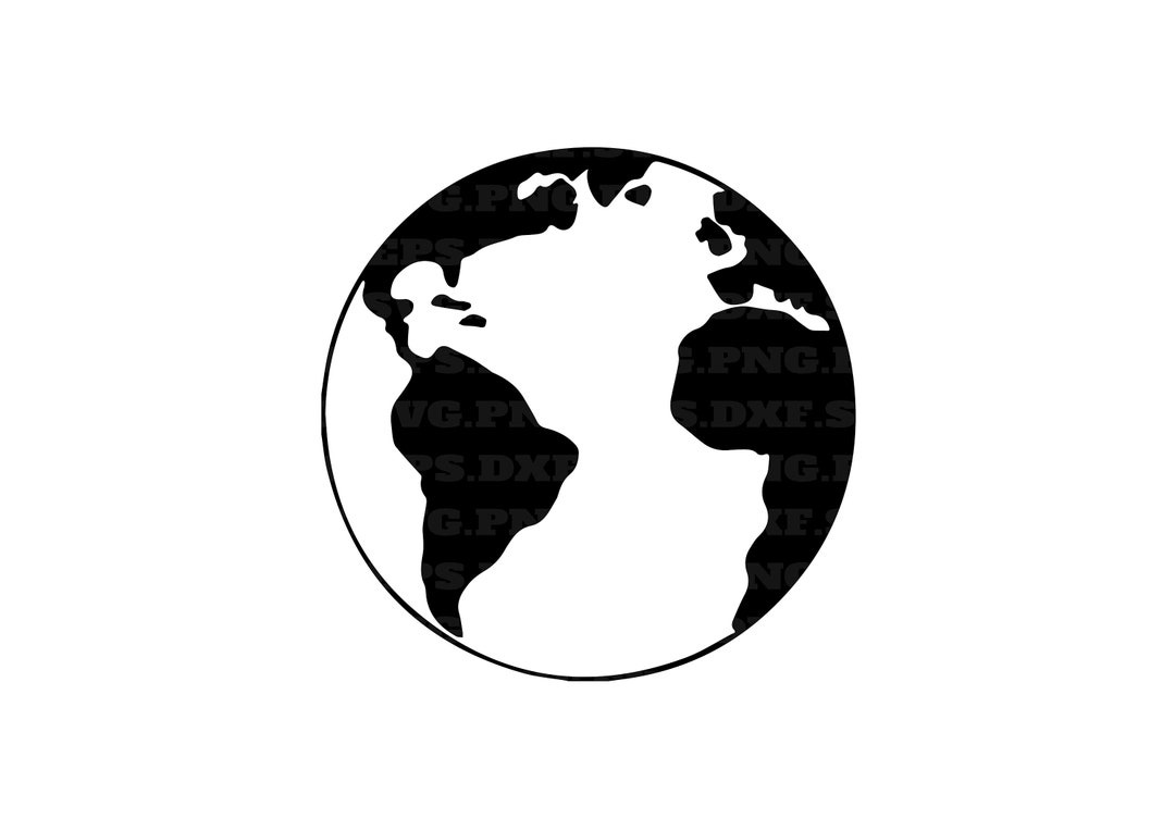Earth Svg, World Svg, Globe Svg, Png and Svg, Png Files, Instant ...