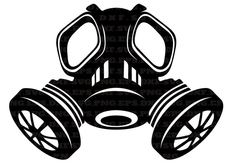 Gas Mask SVG Clipart Gas Mask Cut Files for Silhouette Dxf - Etsy