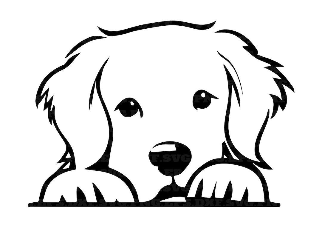 Golden Retriever, spähende Hunde svg, png geschnitten Dateien, Hund svg ...