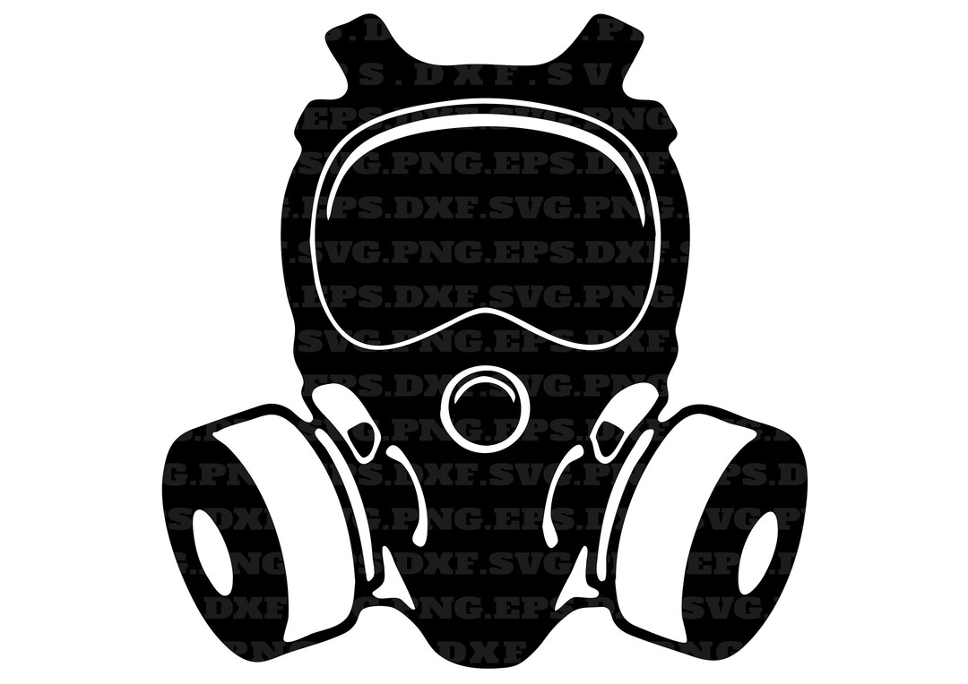 Gas Mask SVG, clipart, Gas Mask Cut Files For Silhouette, Dxf, Png, Eps ...