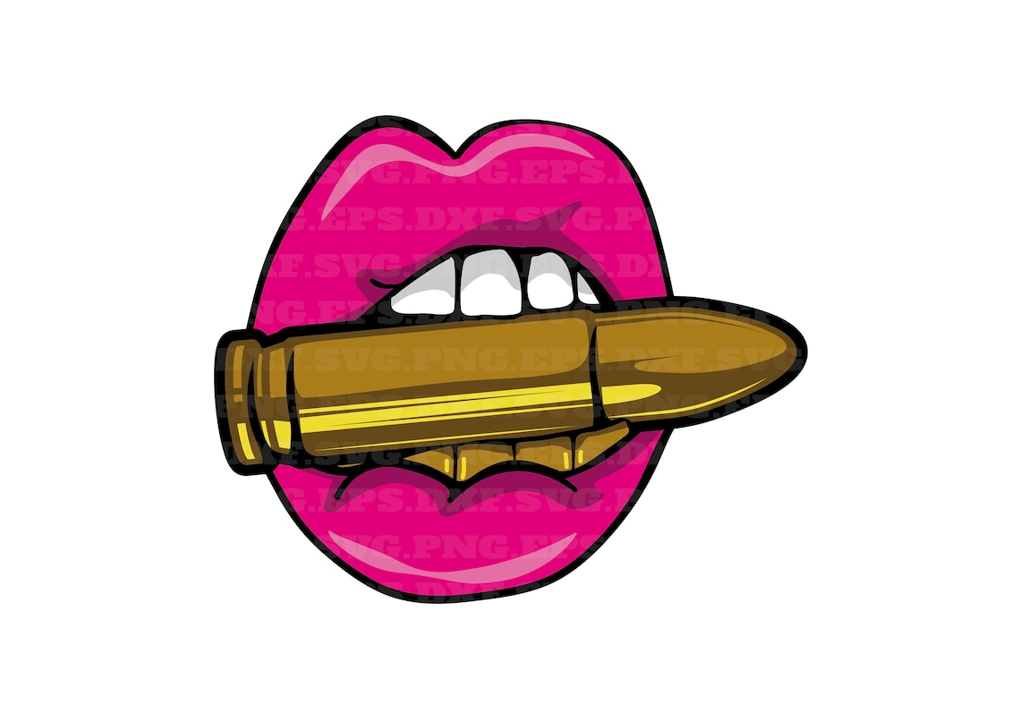 Bite Lips Bullet Svg Lipstick Svg Lips Svg Clip Art - Etsy