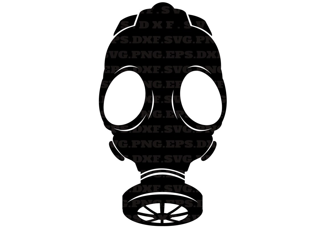 Gas Mask SVG Clipart Gas Mask Cut Files for Silhouette Dxf | Etsy