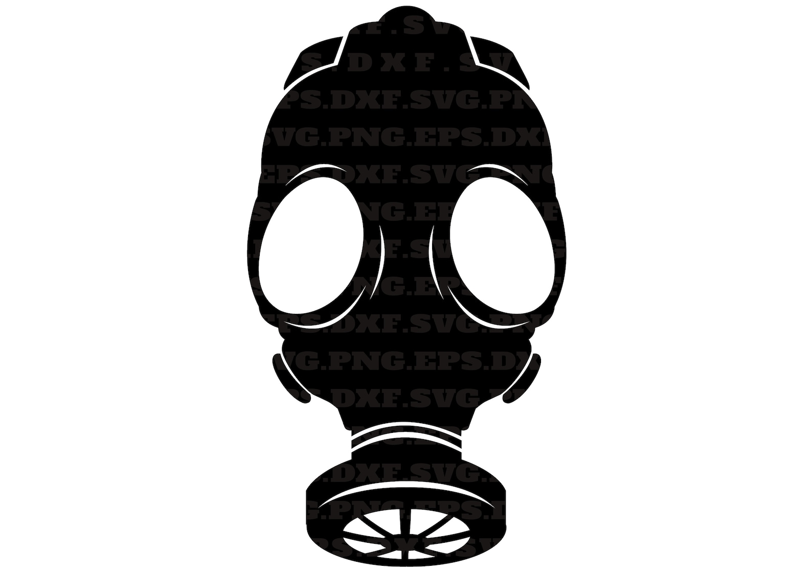 Gas Mask SVG Clipart Gas Mask Cut Files for Silhouette Dxf | Etsy