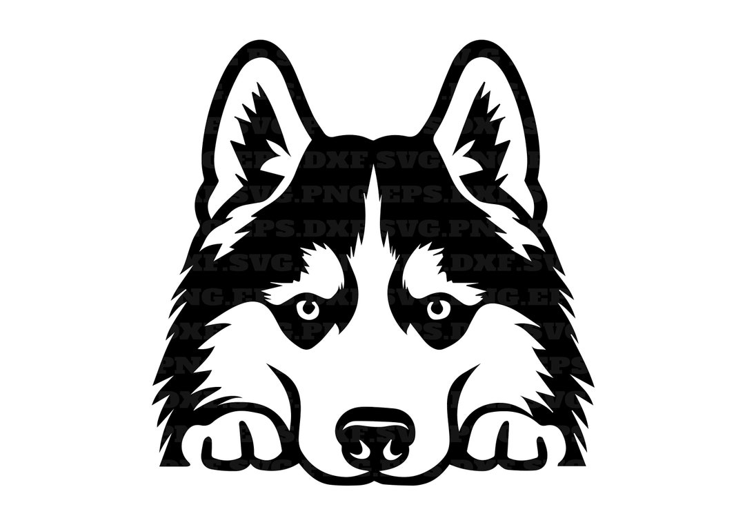 Husky, Peeking Dogs Svg, Png Cut Files, Dog Svg, Png and Svg, Png Files ...