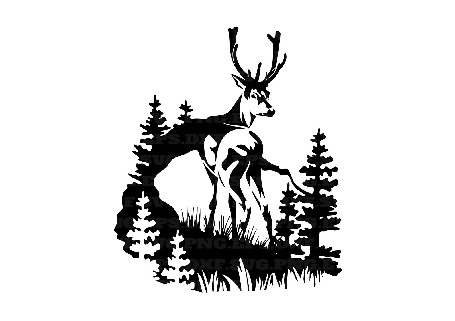 Deer Svg Png and Svg Png Files Instant Download Vector - Etsy