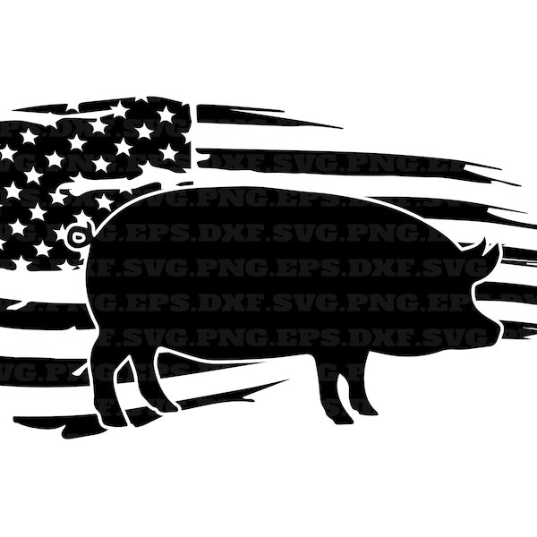 American Flag Pig - Etsy