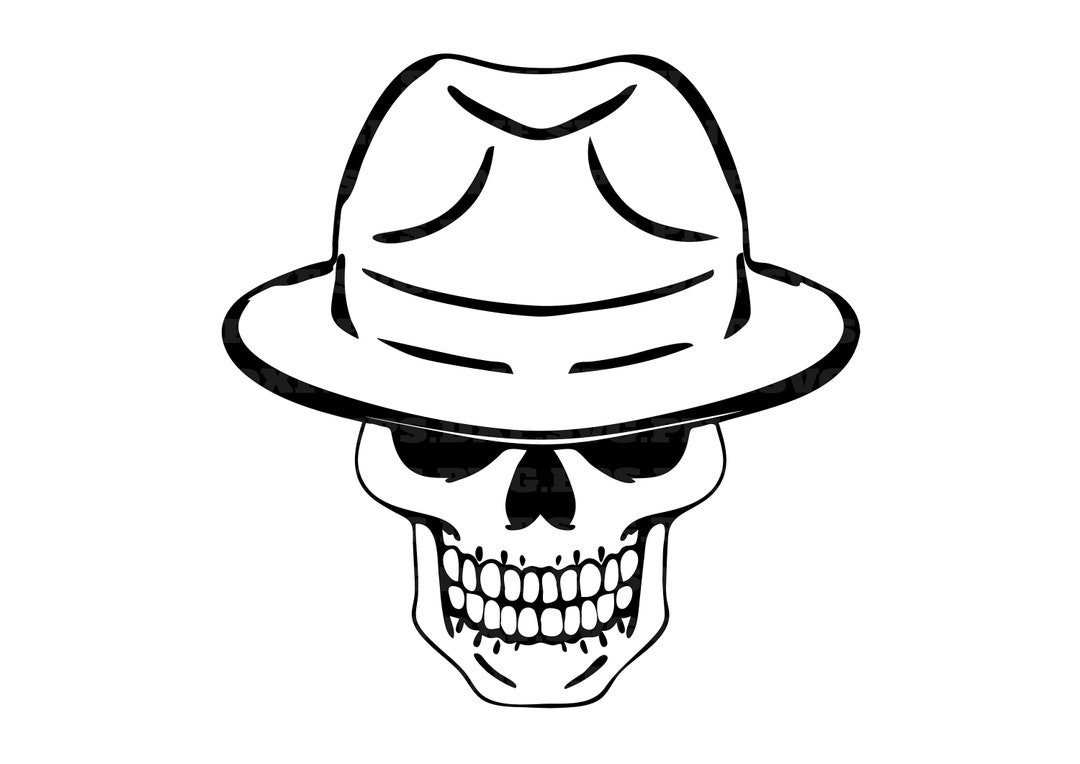 Gangster Skull, Skull Svg, Mafia Skull Svg, Skull Decor, Skull Face ...