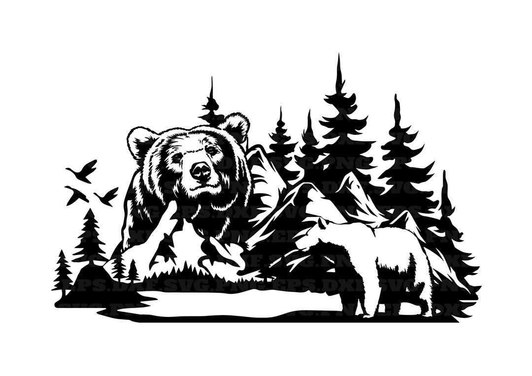 Bear Svg, Hunting Svg, Png and Svg, Png Files, Instant Download, Vector ...
