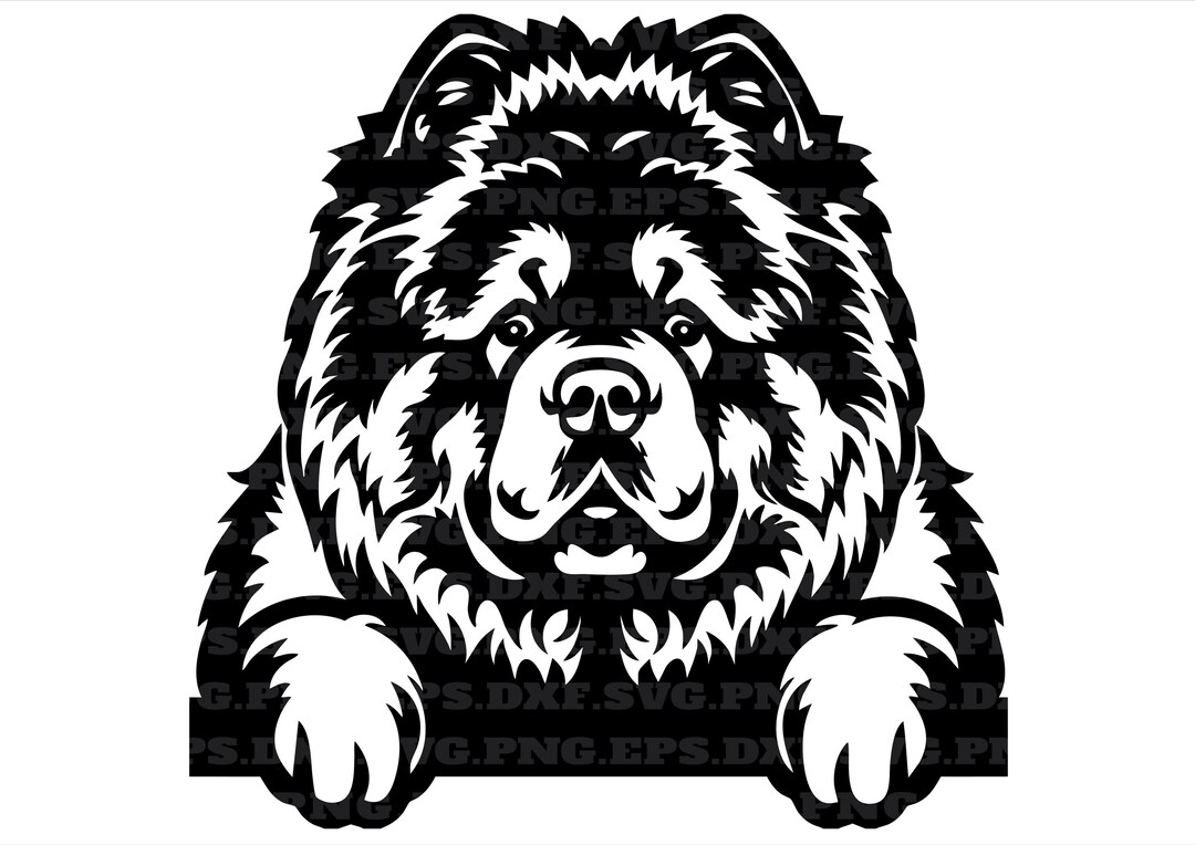 Dog Svg, Chow Chow, Peeking Dogs Svg, Png Cut Files, Png and Svg, Png ...