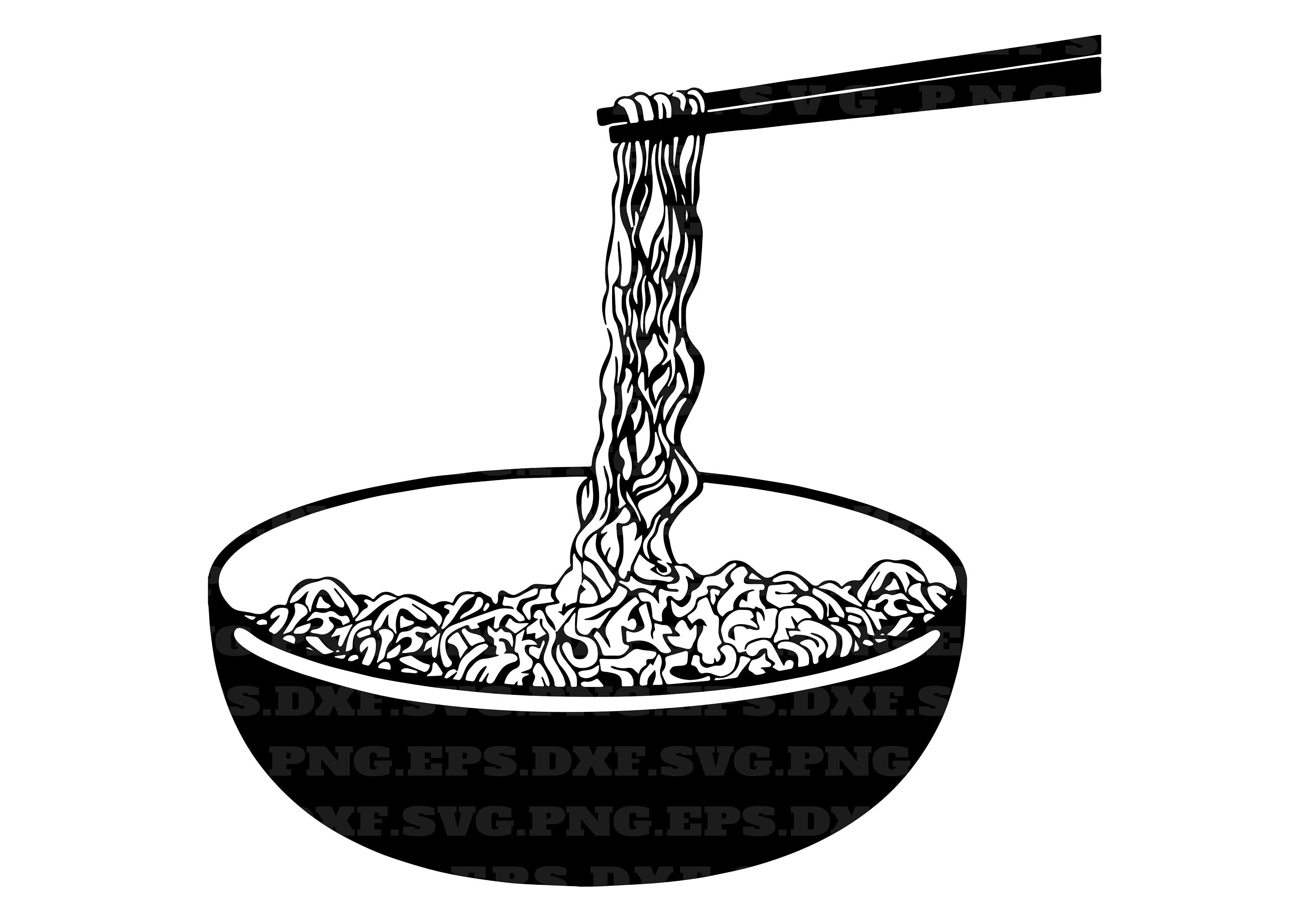 Noodles Svg Chopsticks Food Clipart Svg Png Files | Etsy