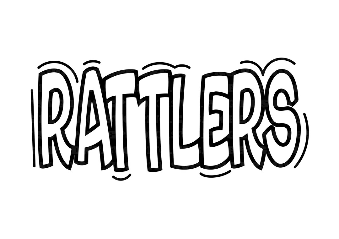Rattlers Doodle Letters Svg Files Sports Svg Football Svg - Etsy