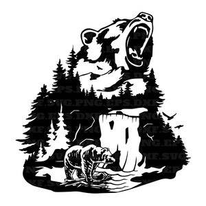 Bear Svg, Hunting Svg, Png and Svg, Png Files, Instant Download, Vector ...