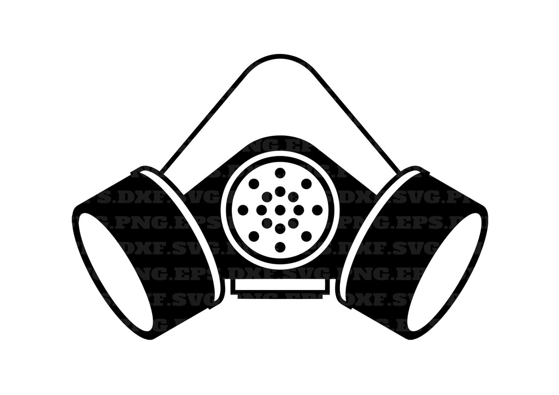 Gas Mask SVG Clipart Gas Mask Cut Files for Silhouette Dxf - Etsy