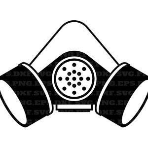 Gas Mask SVG Clipart Gas Mask Cut Files for Silhouette Dxf - Etsy