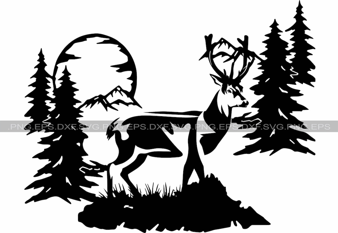 Deer Svg Png and Svg Png Files Instant Download Vector - Etsy
